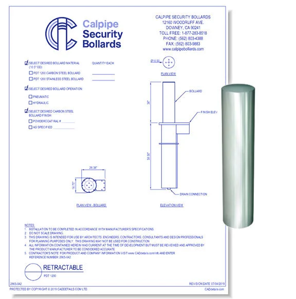 20+ CAD Drawings of Bollards for Providing Safety and Security to the ...