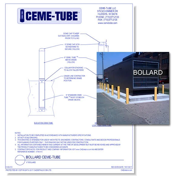 20+ CAD Drawings of Bollards for Providing Safety and Security to the ...