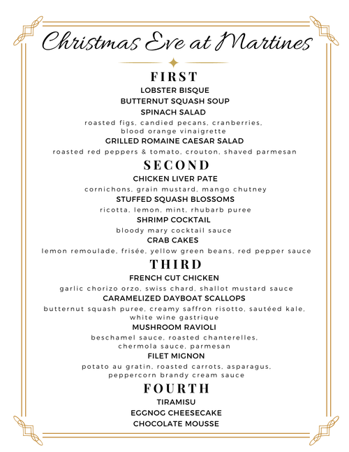 MENU — Martine's RiverHouse Restaurant