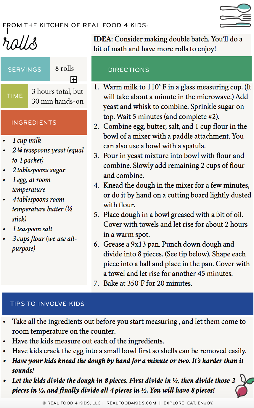 Recipe: Rolls — Real Food 4 Kids