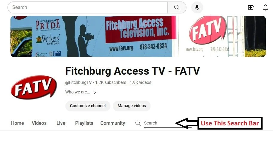 YouTube Search — Fitchburg Access Television, Inc. (FATV)