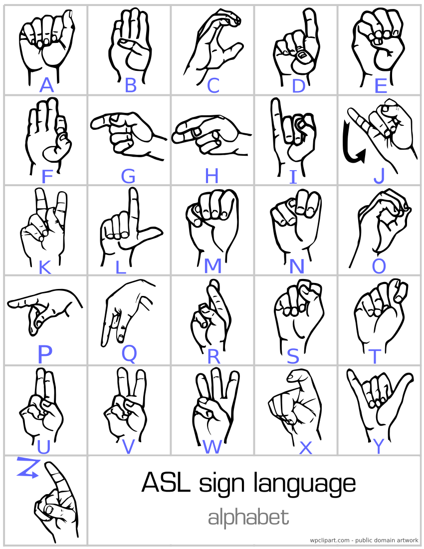 American Sign Language Chart Channing Music American Sign Language Chart Channing Music