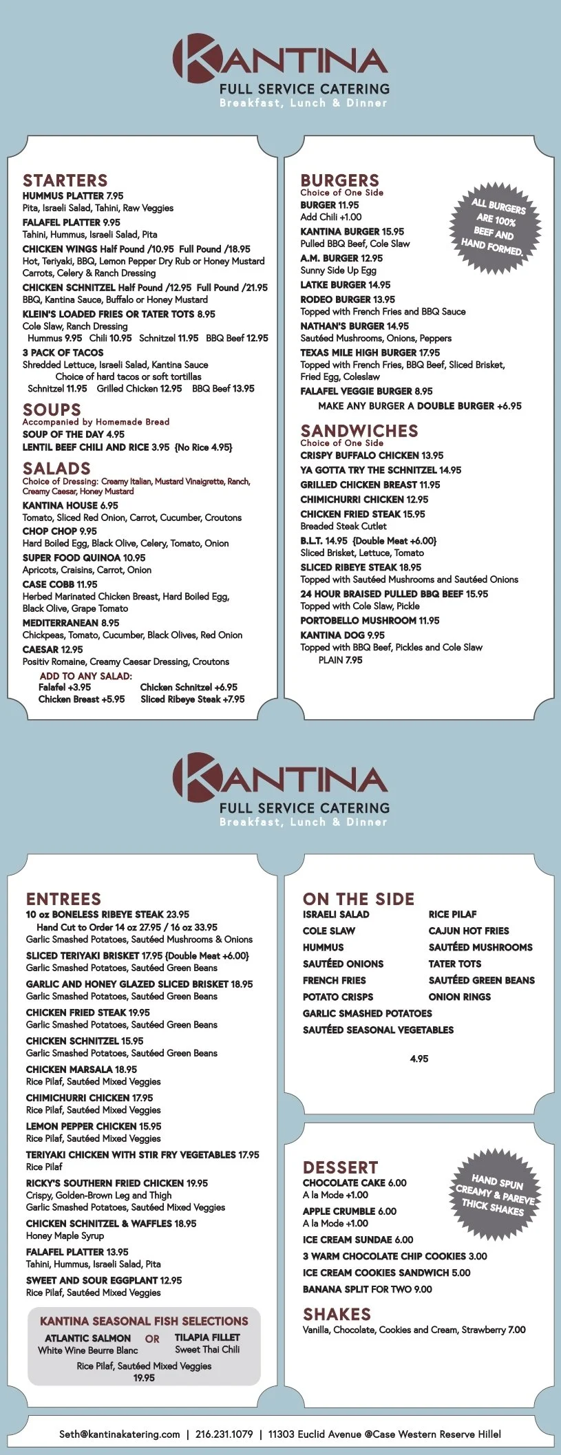 Menu Content — Kantina