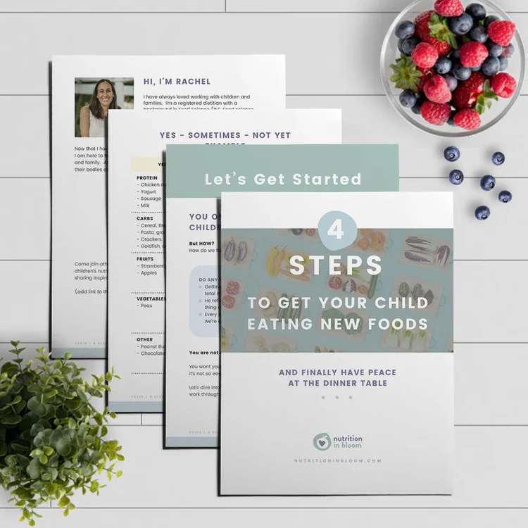 4 Steps to Get Your Child To Try New Foods | Free Guide — Nutrition in ...