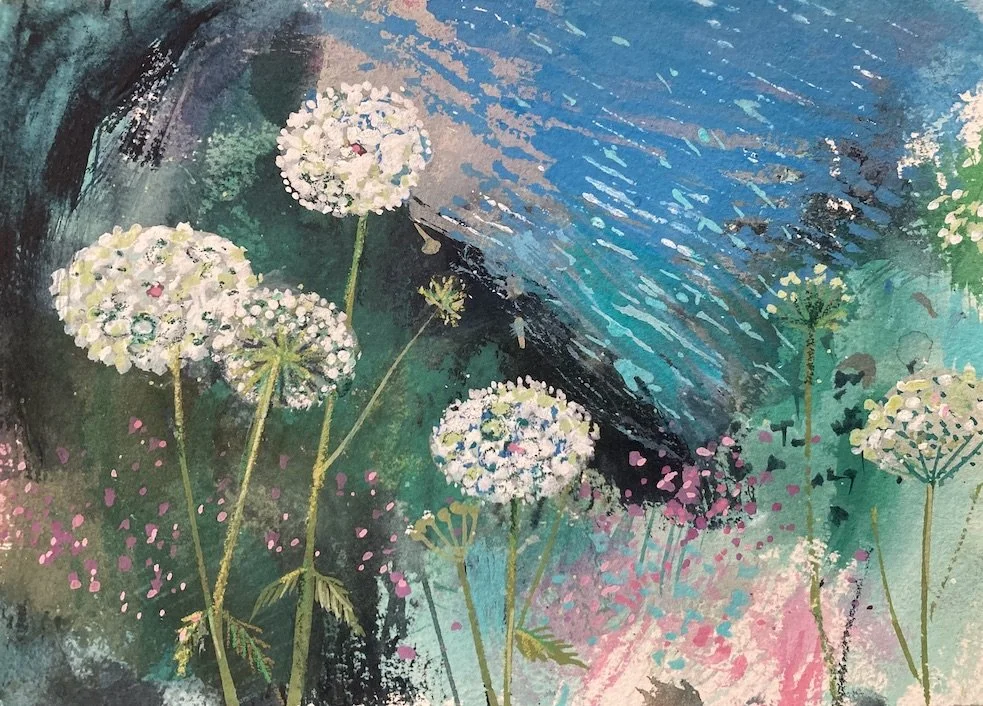 SEA SPARKLE ON A VERY HOT STILL DAY 14.5 X 21 CMS — Jane Askey Artist