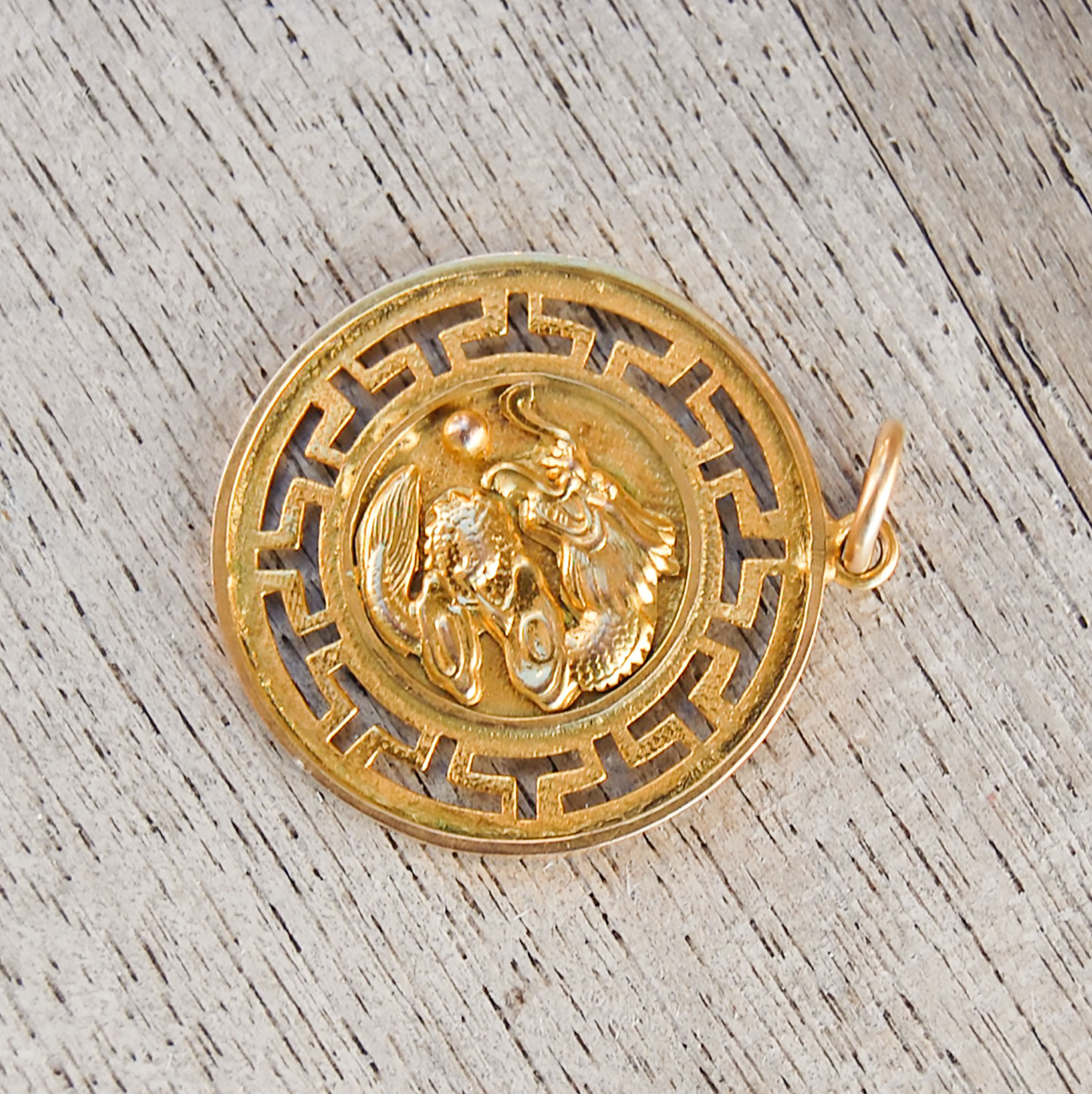 Chinese Dragon Design Gold
