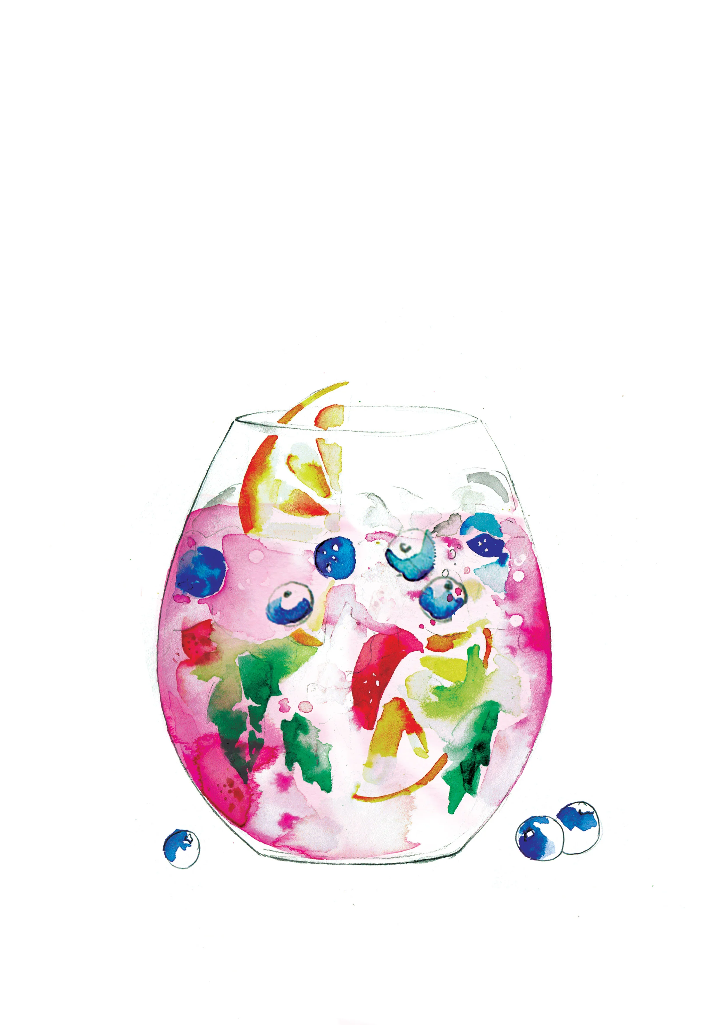 Spritz Fever Cocktail Illustrations — Sarah Hankinson Melbourne Art And