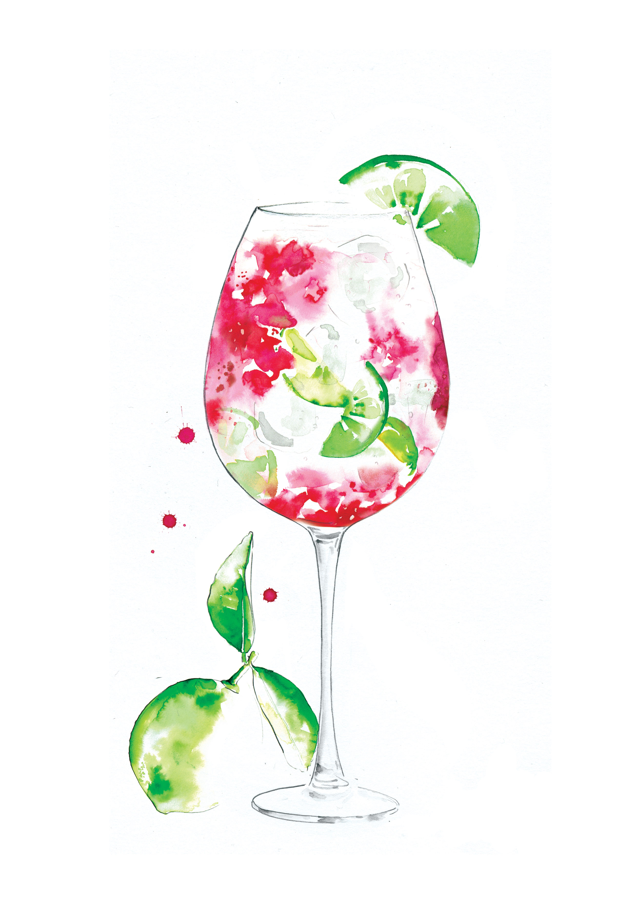 Spritz Fever Cocktail Illustrations — Sarah Hankinson Melbourne Art And