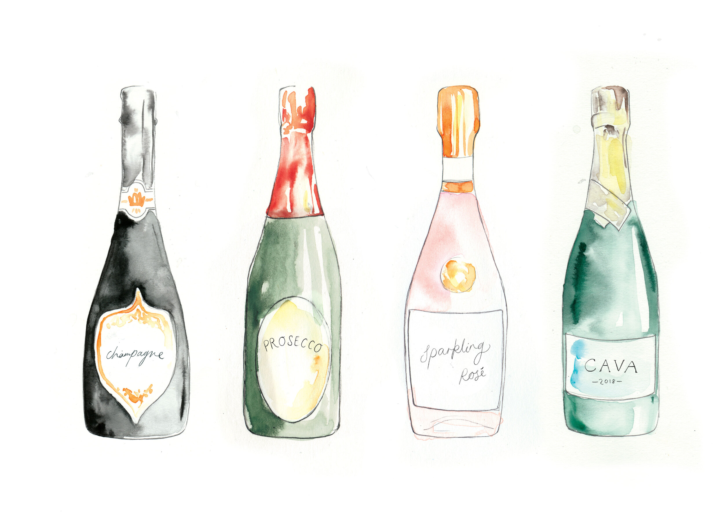 Spritz Fever Cocktail Illustrations — Sarah Hankinson Melbourne Art And