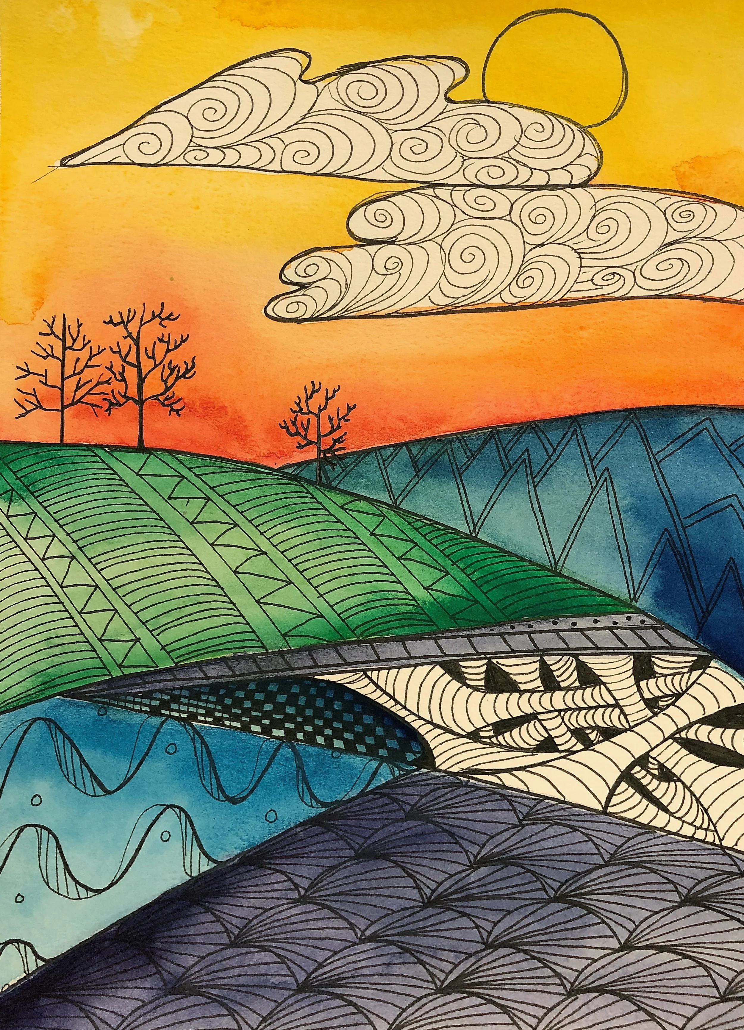 Zentangled Landscapes — Halo
