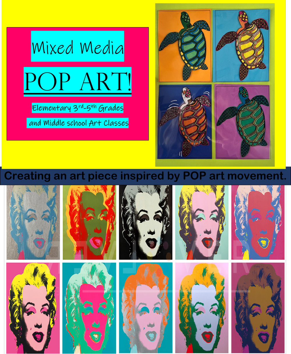 POP art inspired project! Andy Warhol inspired. Art on Transperancies ...