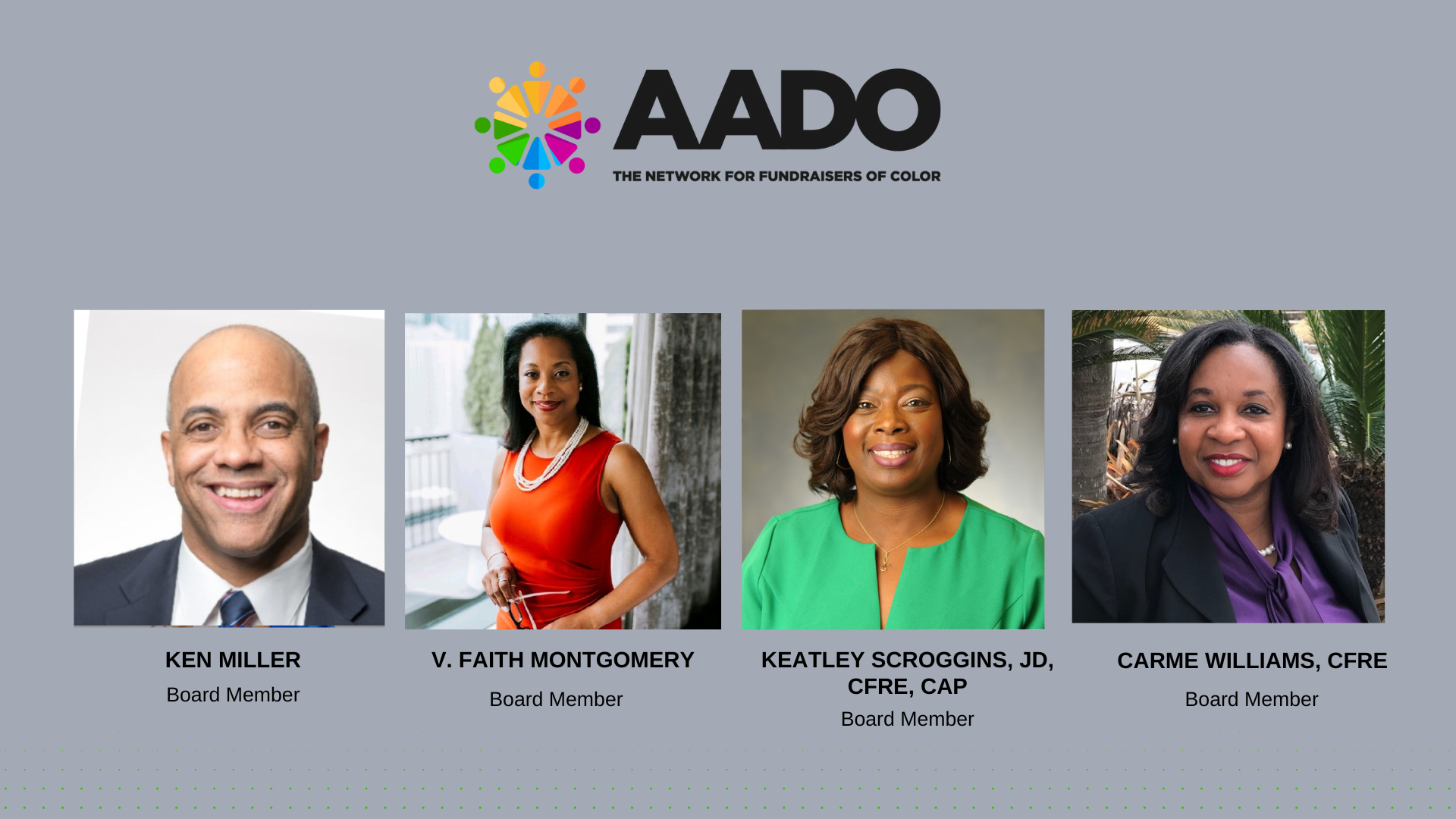 AADO BOARD OF DIRECTORS — AADO - AFRICAN AMERICAN DEVELOPMENT OFFICERS