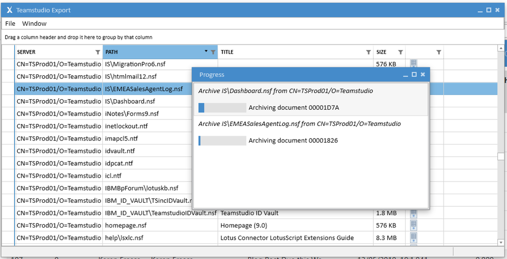Archive Lotus Notes Databases to HTML, PDF and SharePoint — Teamstudio