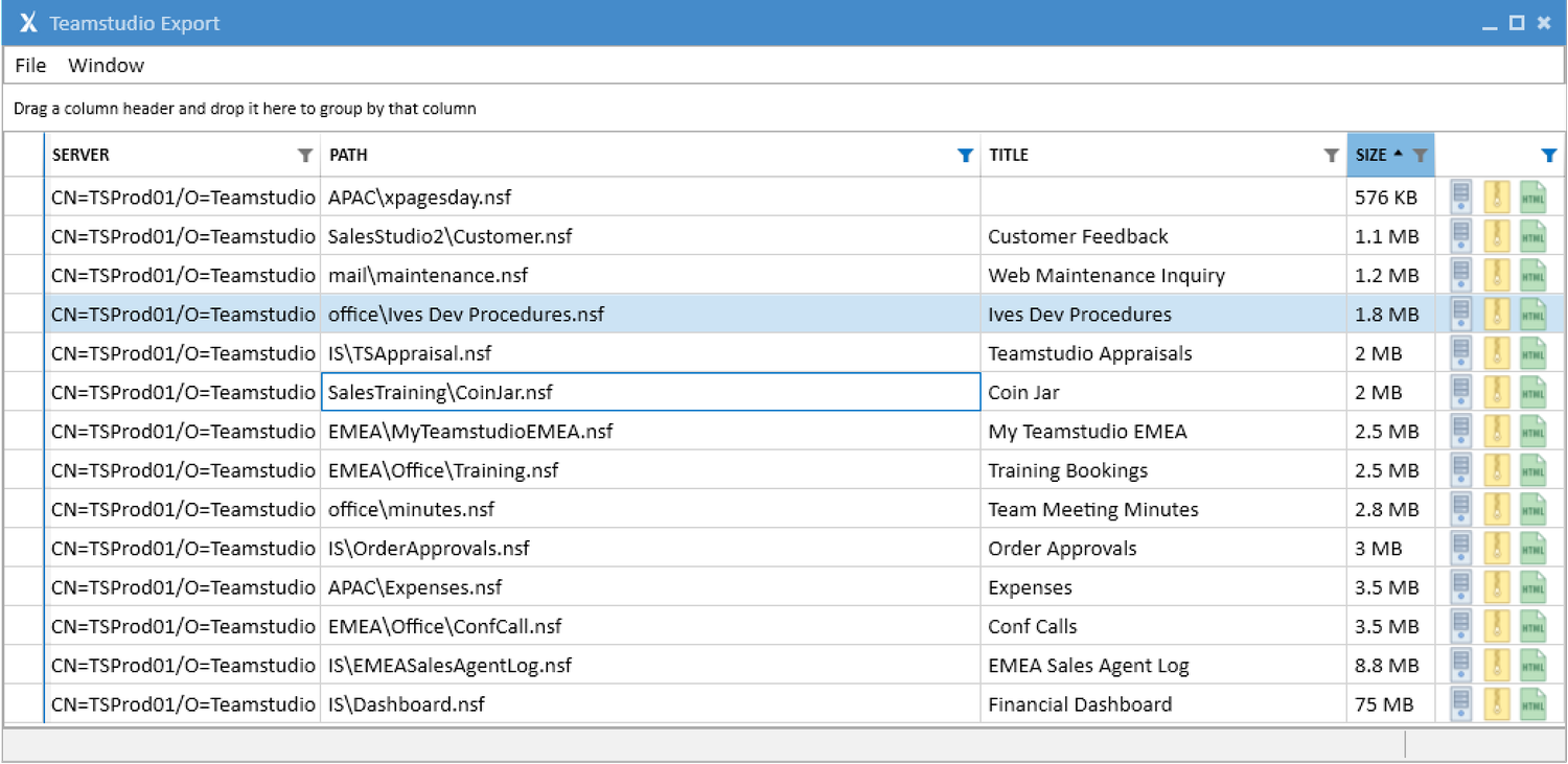 Archive Lotus Notes Databases to HTML, PDF and SharePoint — Teamstudio