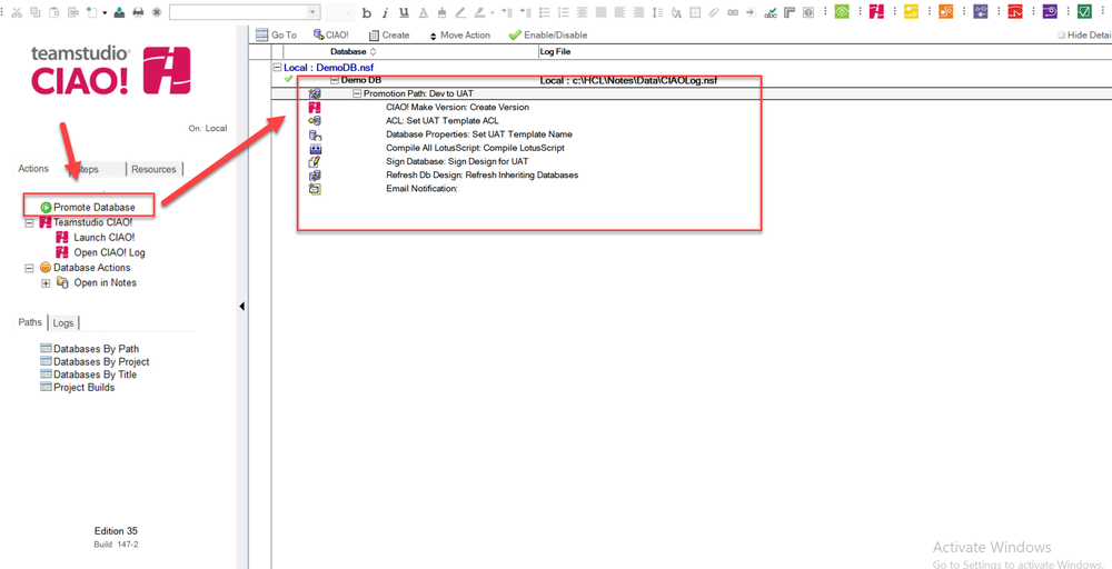Unleashing the Hidden Magic of Teamstudio CIAO! – Release Management for Domino Apps — Teamstudio