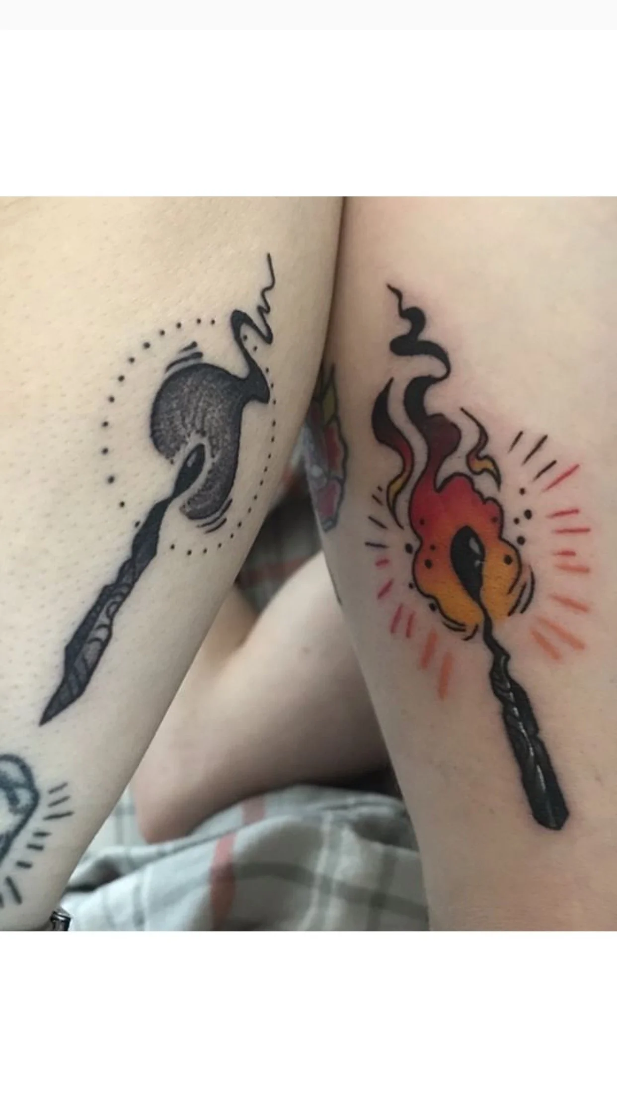 Lit Match Tattoo