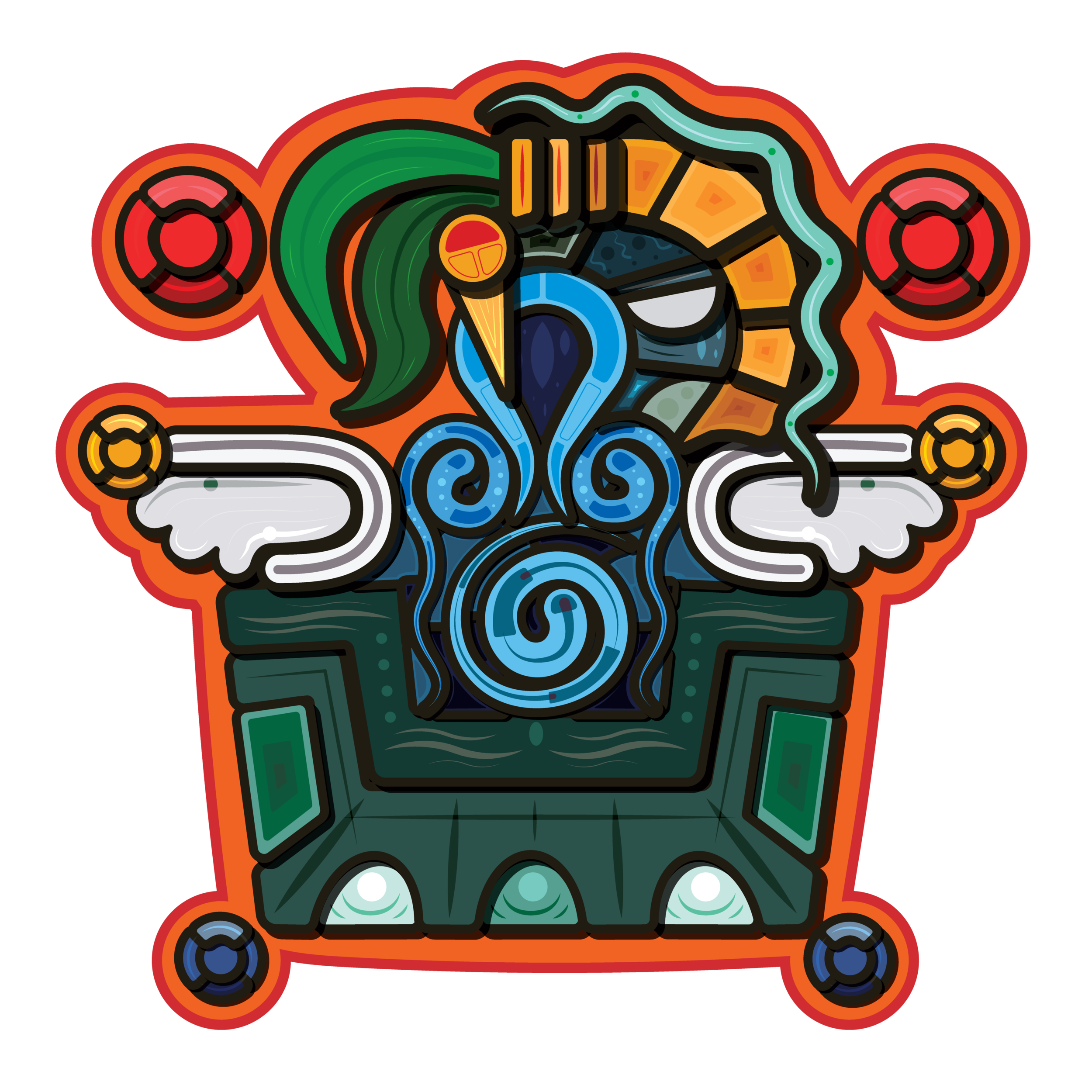 Diseño Mesoamericano Stickers — Izelillustrations