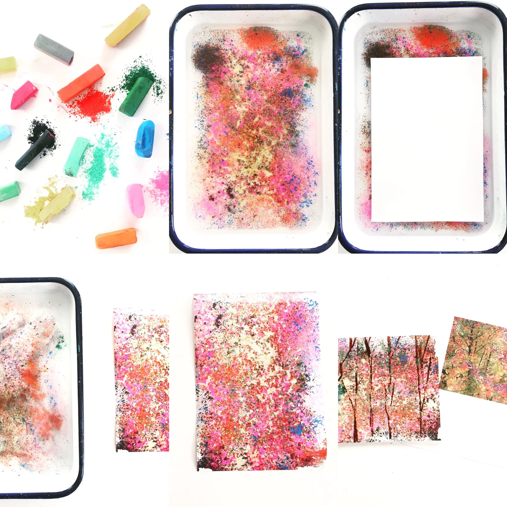Floating Chalk Impressionist Paintings — ART CAMP