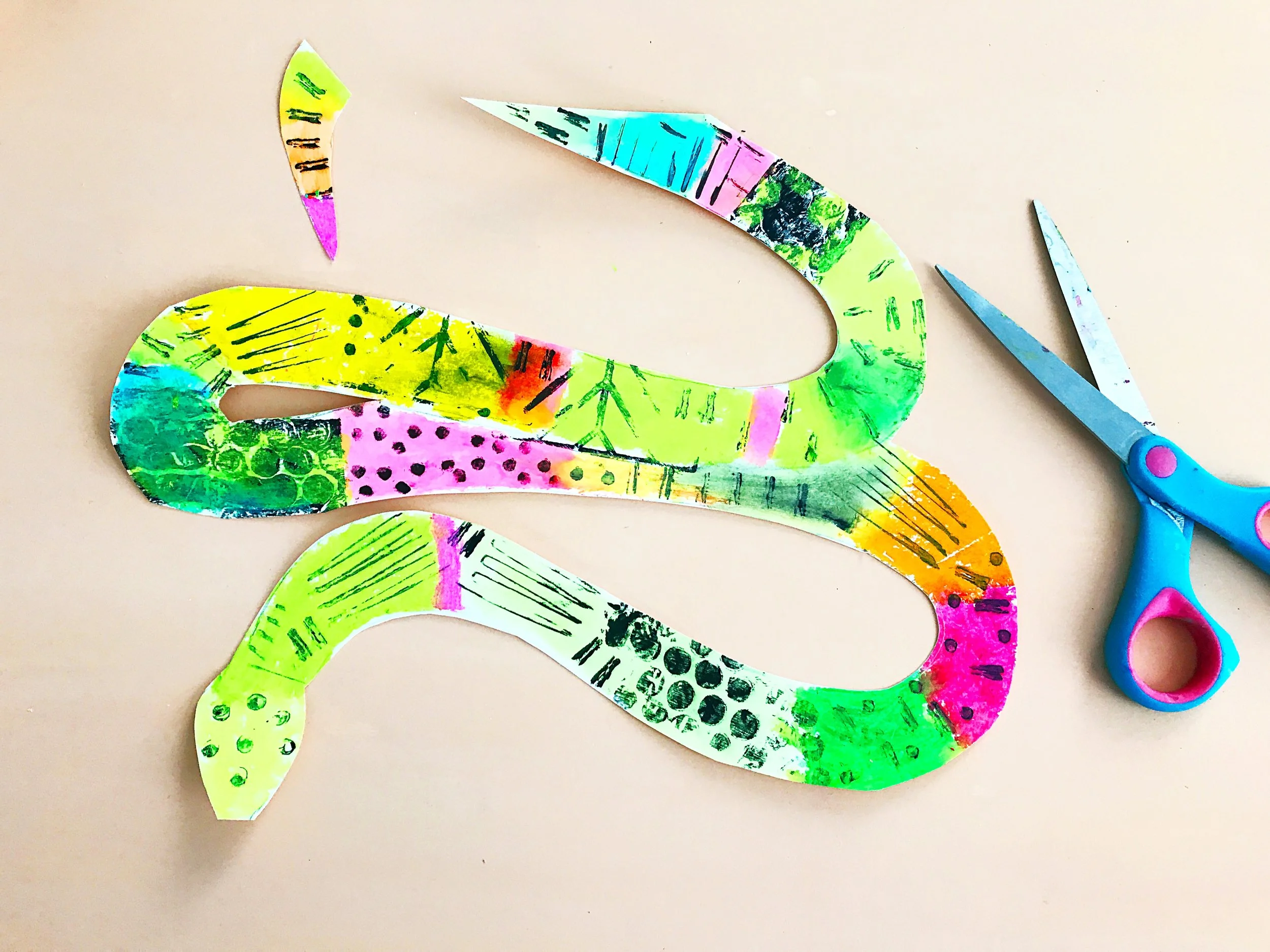 Mark Making Jungle Snake — ART CAMP