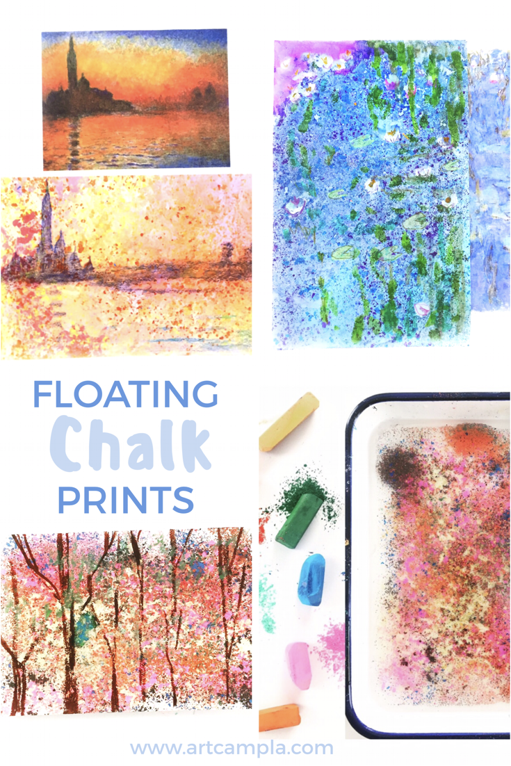 Floating Chalk Impressionist Paintings — ART CAMP