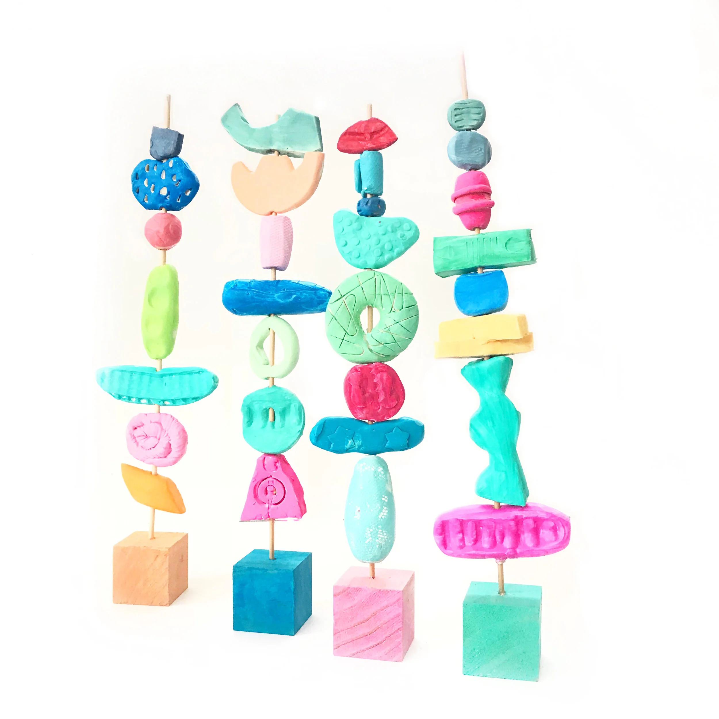 Modern Clay Stacked Sculpture — ART CAMP