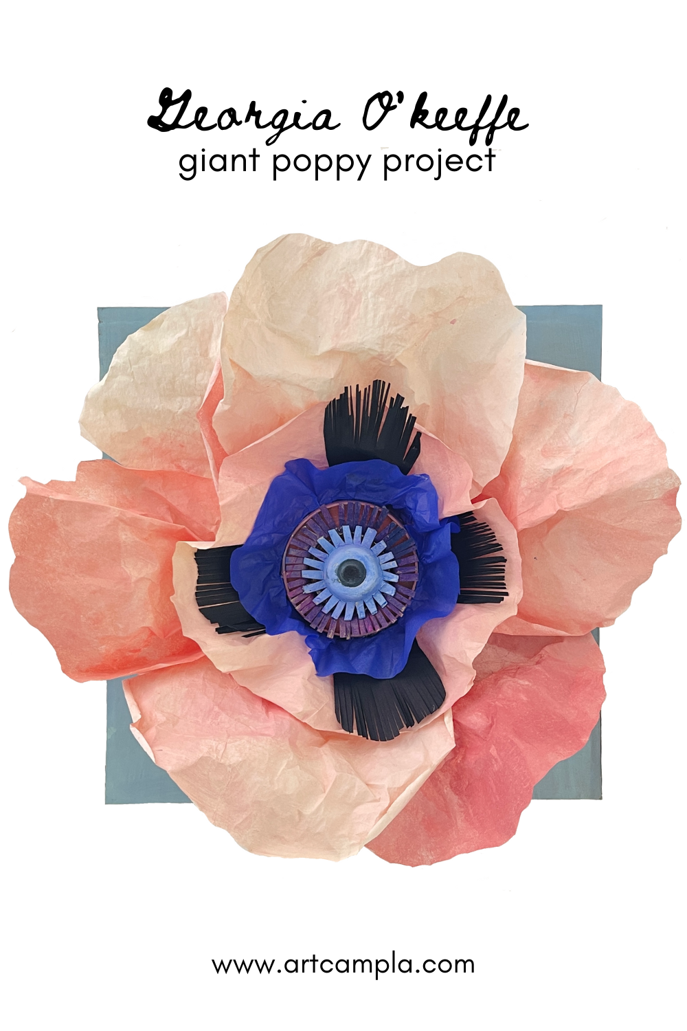 Georgia O'Keeffe inspired Giant Flower Art Project for Kids — ART CAMP