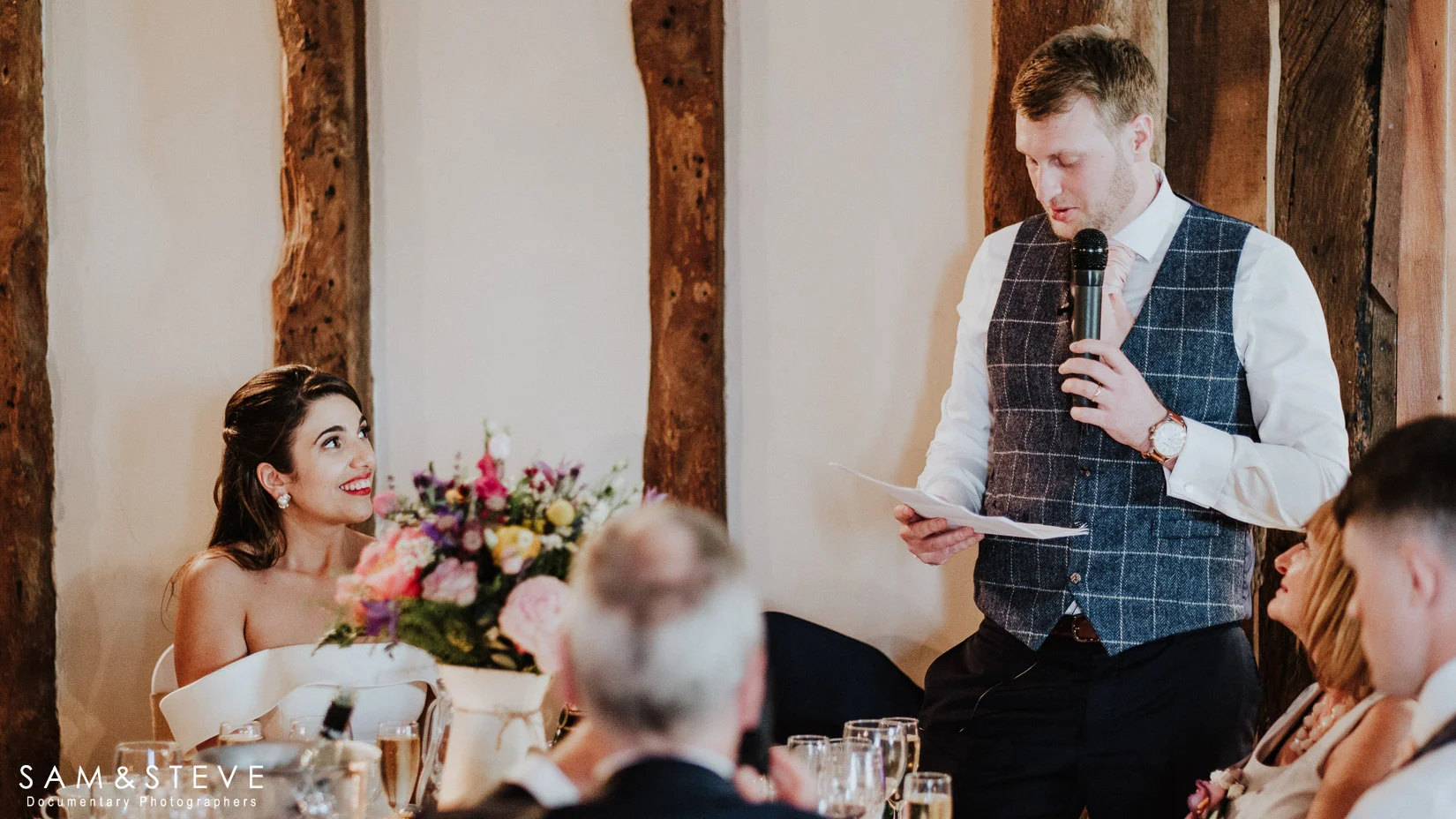 Notley Tythe Barn Wedding Photography: Josie and Rick