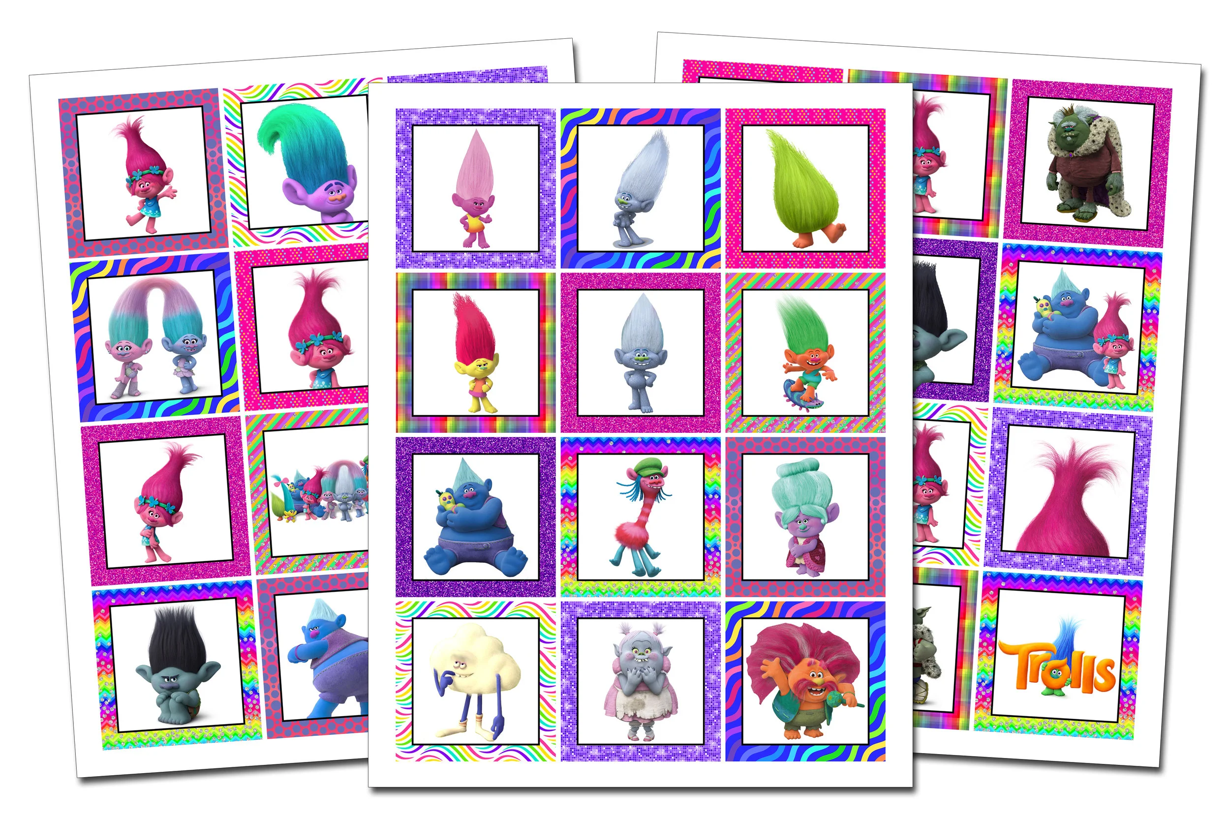 Trolls Bingo Game Kids party games, Printable bingo games, Bingo💫 ...