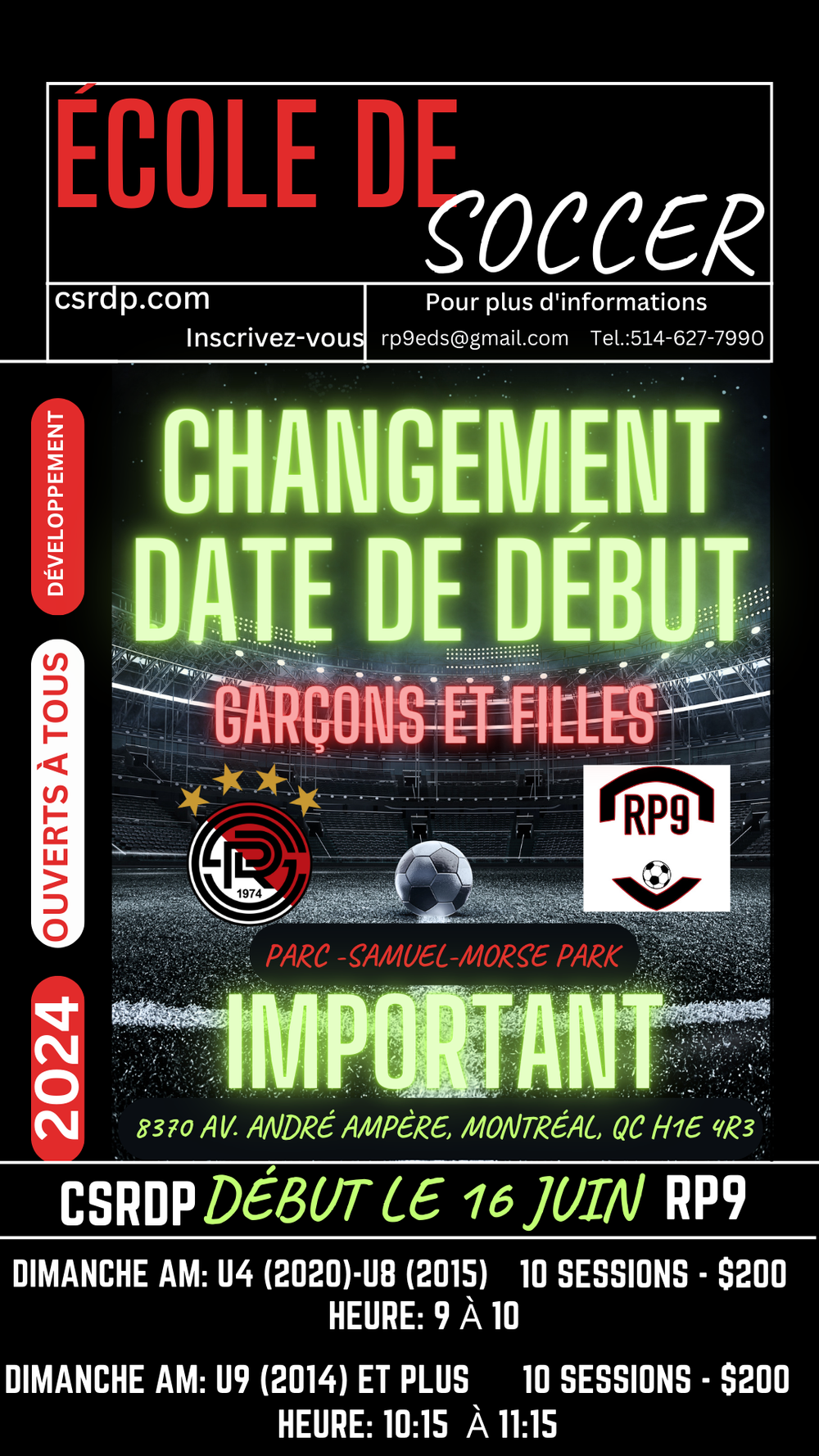 CSRDP - RP9 Soccer School Program — CSRDP