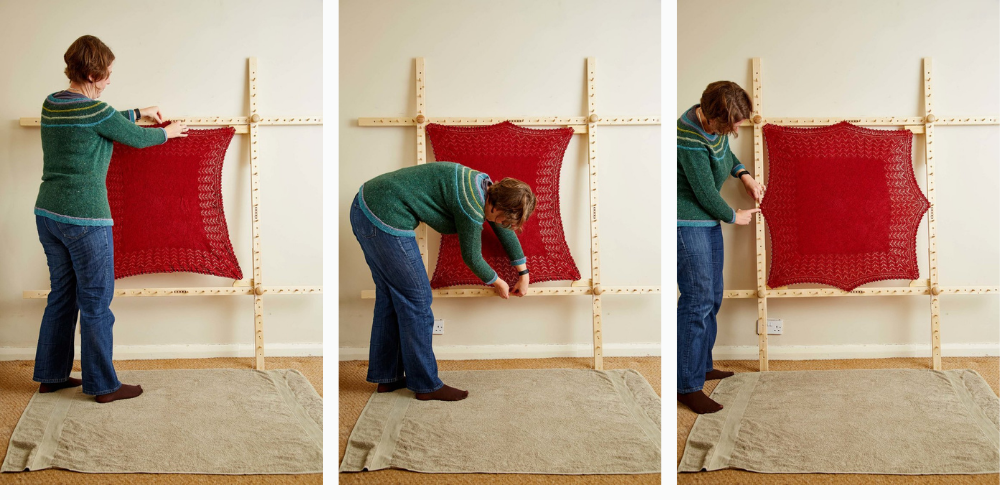 How to Block Using a Hap Stretcher, Part 1: Square or Rectangular Hap (Photo Tutorial) — Arnall ...