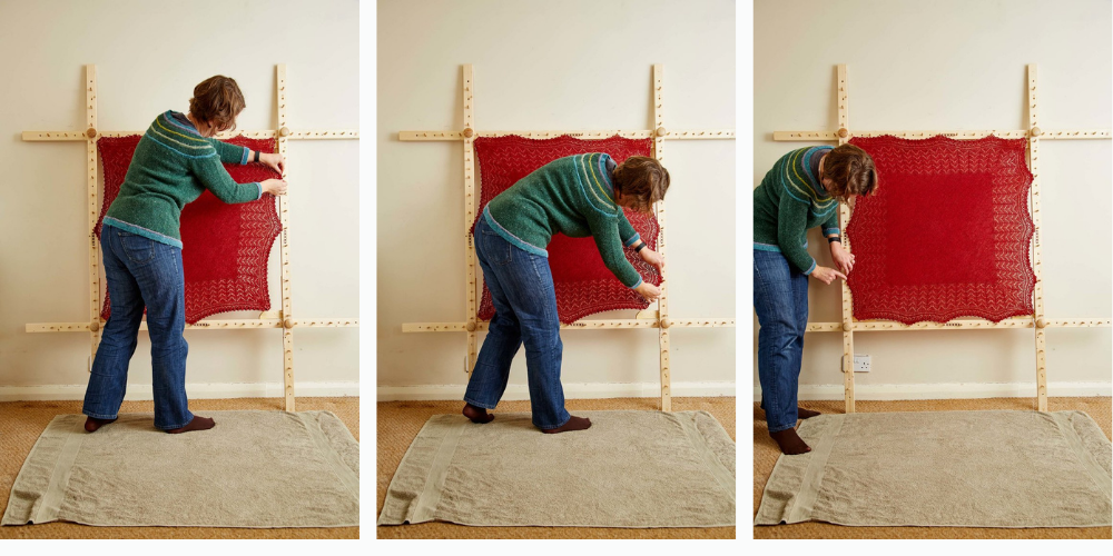How to Block Using a Hap Stretcher, Part 1: Square or Rectangular Hap (Photo Tutorial) — Arnall ...