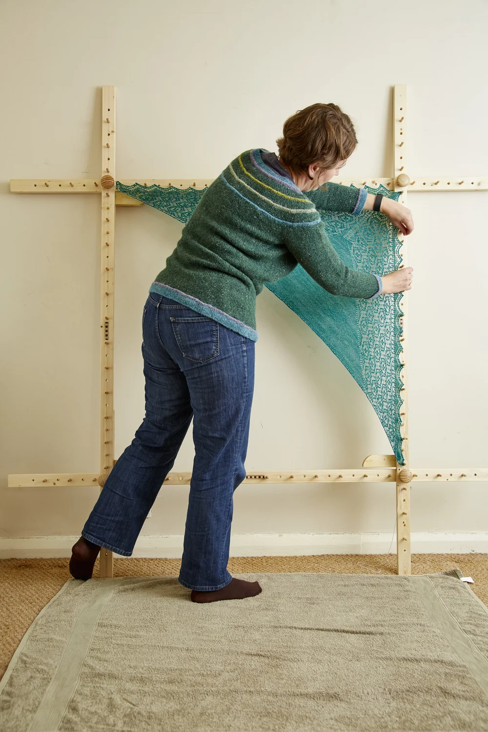 How to Block Using a Hap Stretcher, Part 2: Triangle Hap (Photo ...