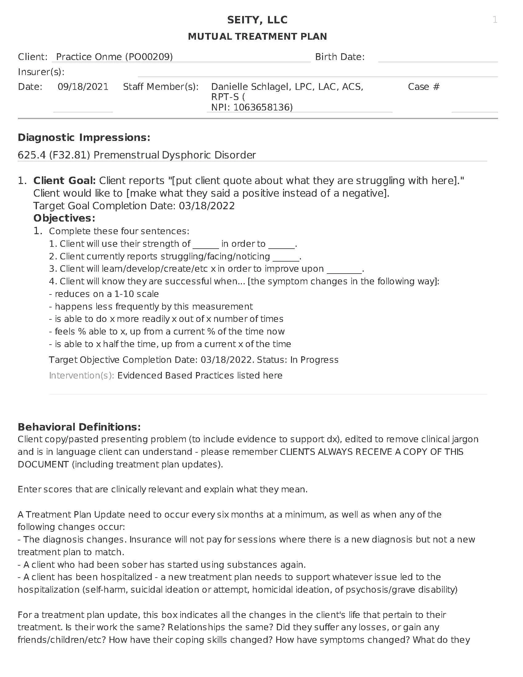 Treatment Plan Quick FAQ Embodied Illumination Psychotherapy Treatment Plan Quick FAQ Embodied Illumination Psychotherapy