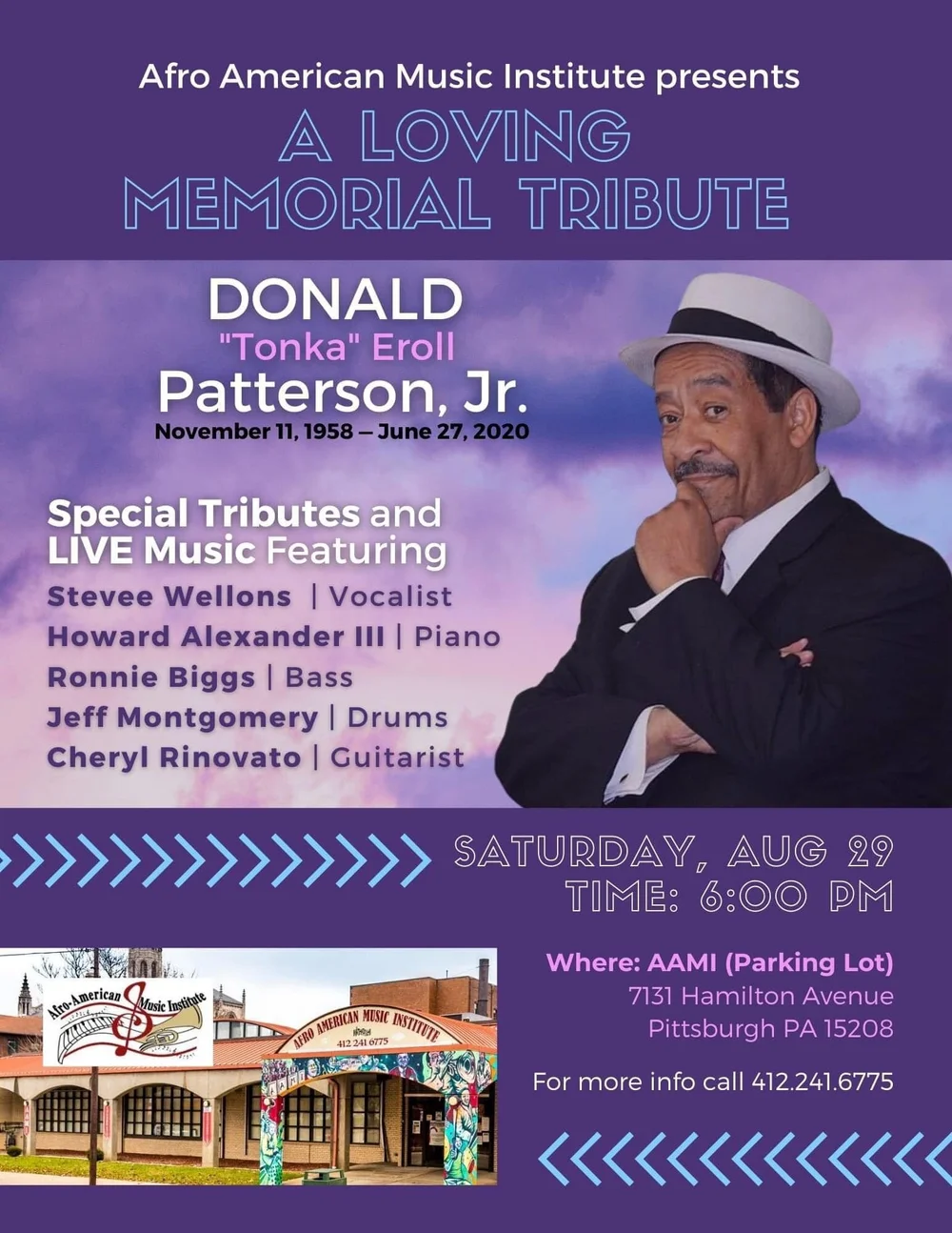 Tribute to Donald Patterson, Jr at the AAMI - Homewood — WZUM Jazz ...
