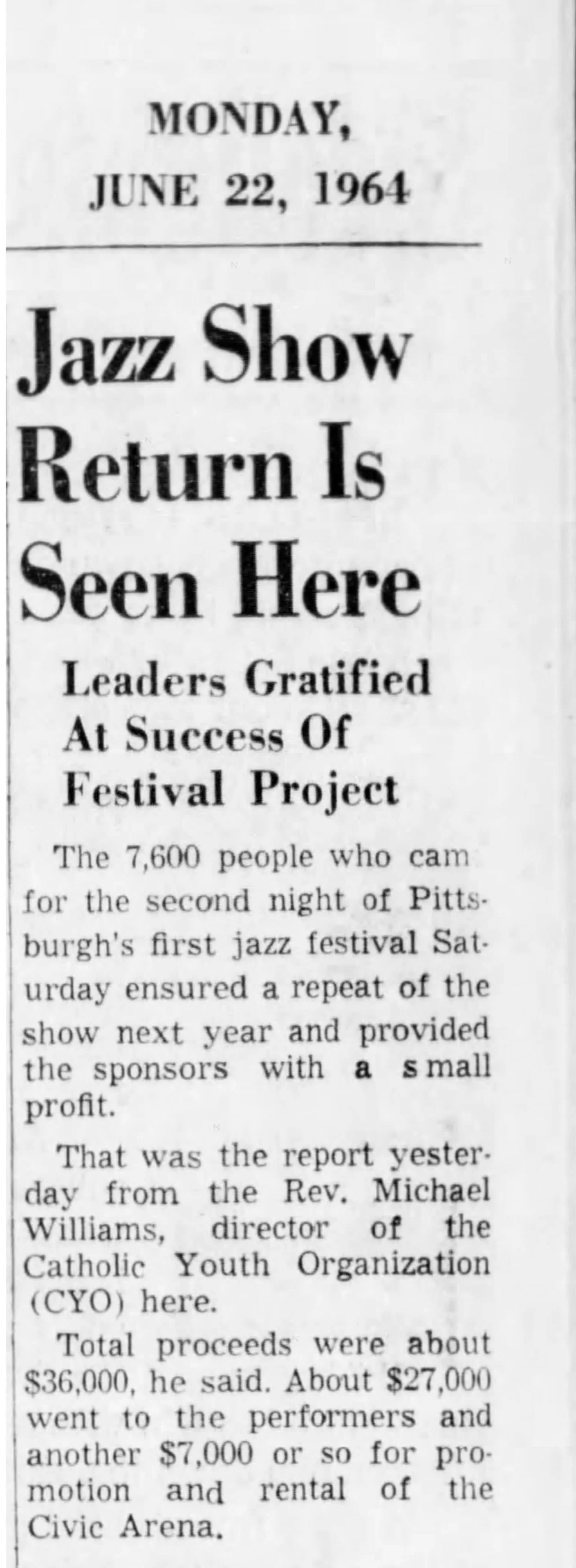 The Pittsburgh Jazz Fest 1964 - Mary Lou Williams and more - on the ...