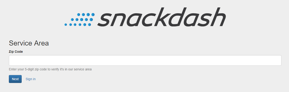 Account Setup | Snackdash | Office Snack Delivery App