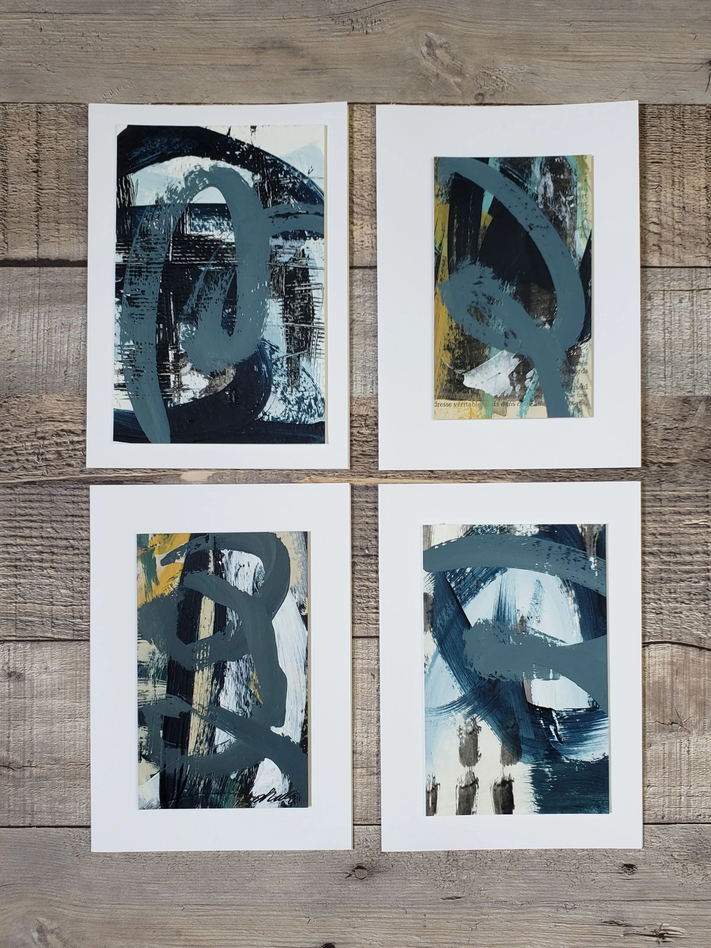 pam hemmerling — Set of Four Modern Abstract Art Cards