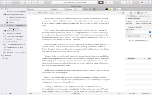 How to Work Within The Scrivener Interface — Well-Storied.