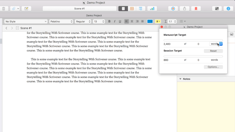 Setting Easy Goals & Deadlines With Scrivener Targets — Well-Storied.