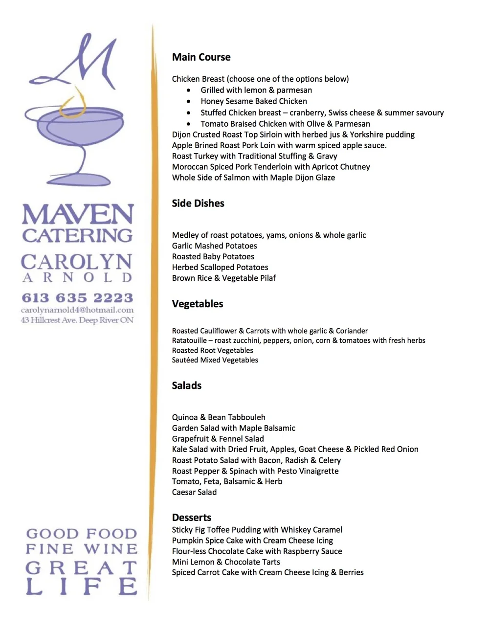 Catering — Maven Catering