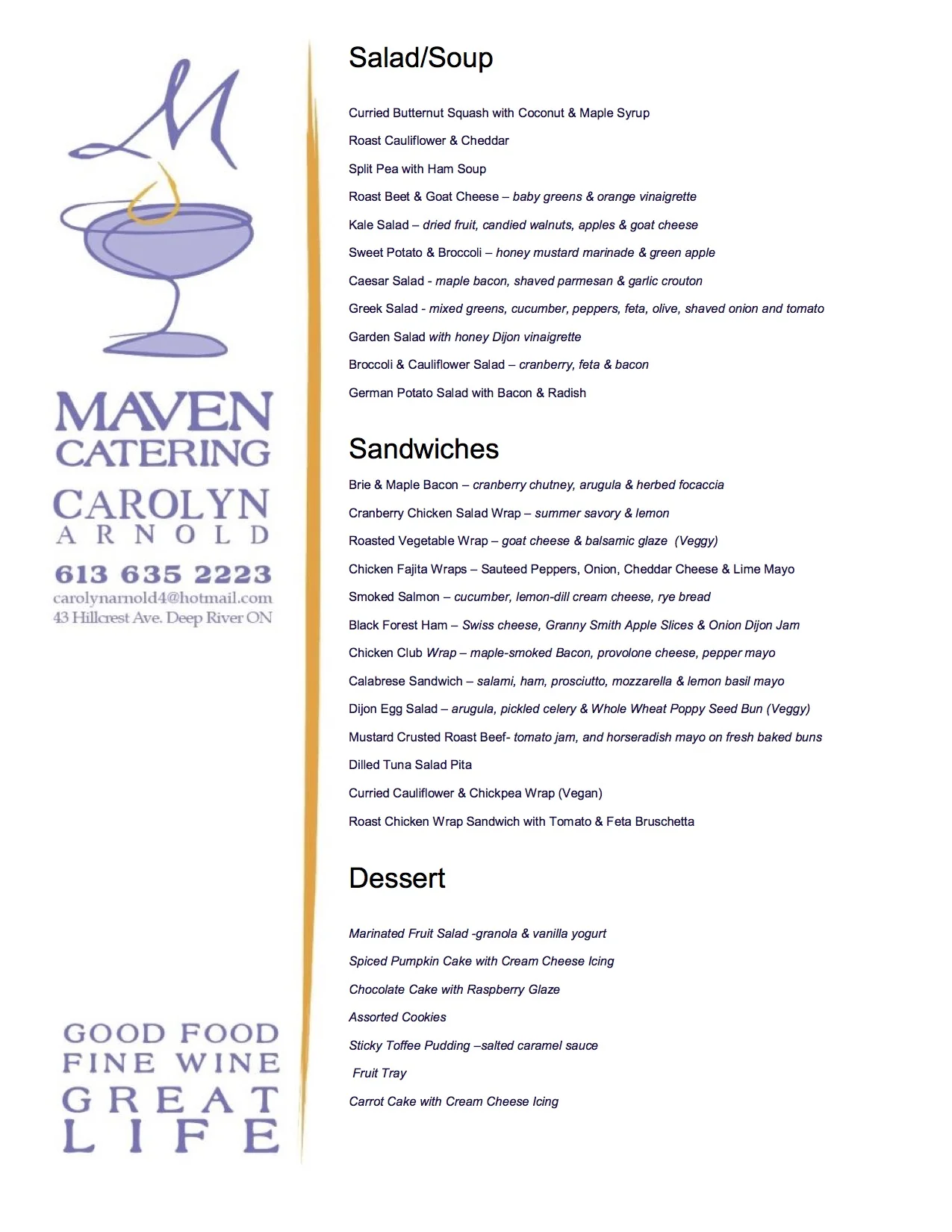 Catering — Maven Catering