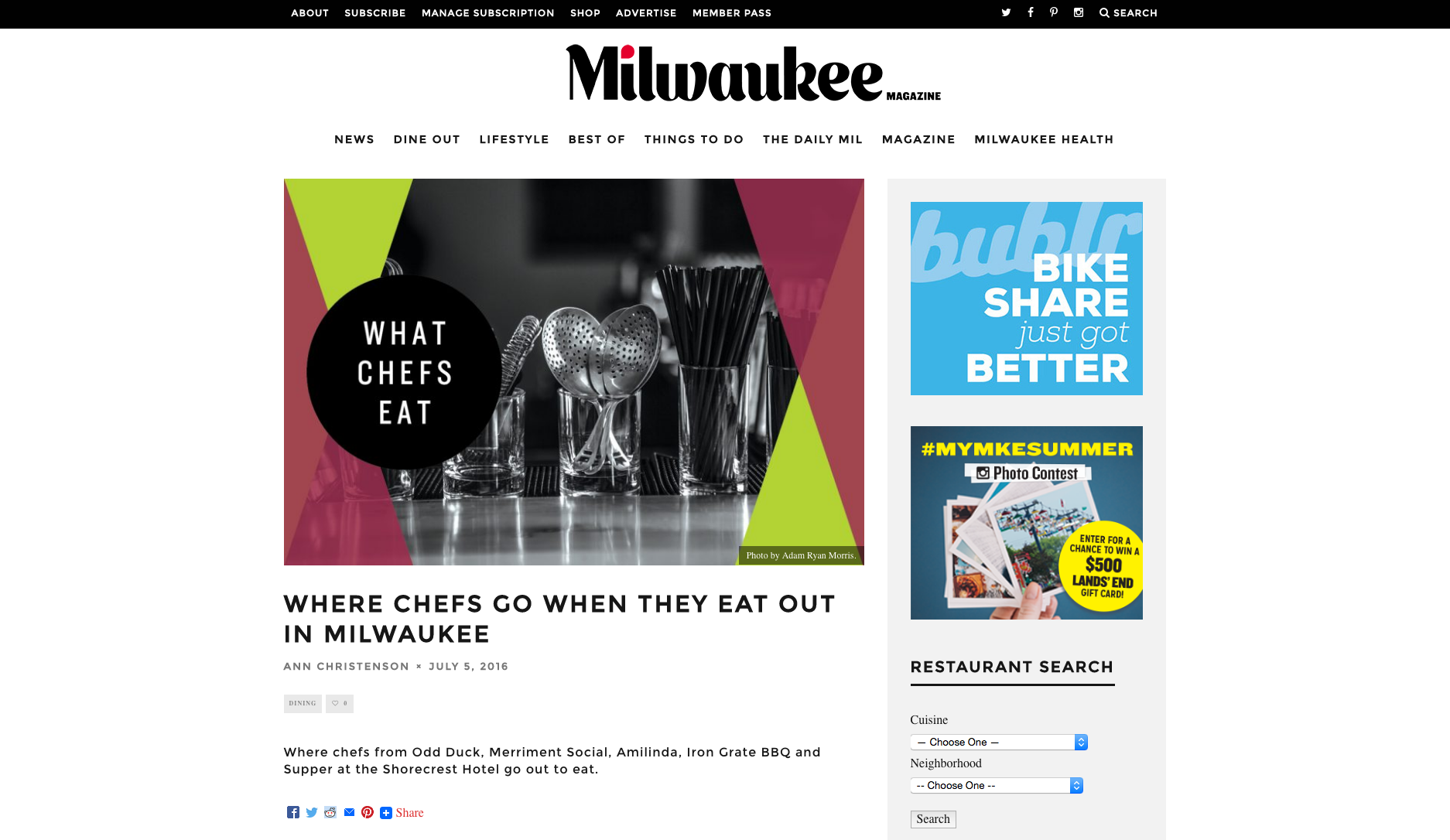 Milwaukee Magazine — TESSA NORMAN