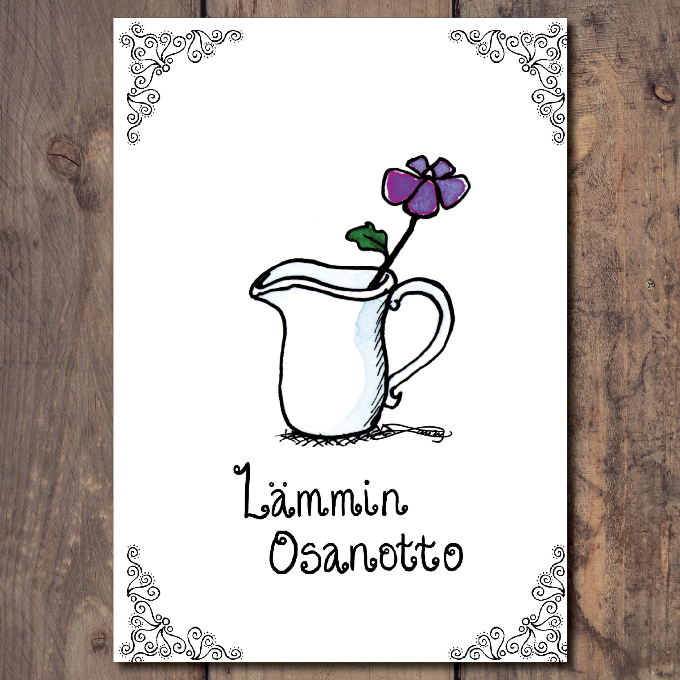 Lämmin osanotto postikortti — NorsuArt