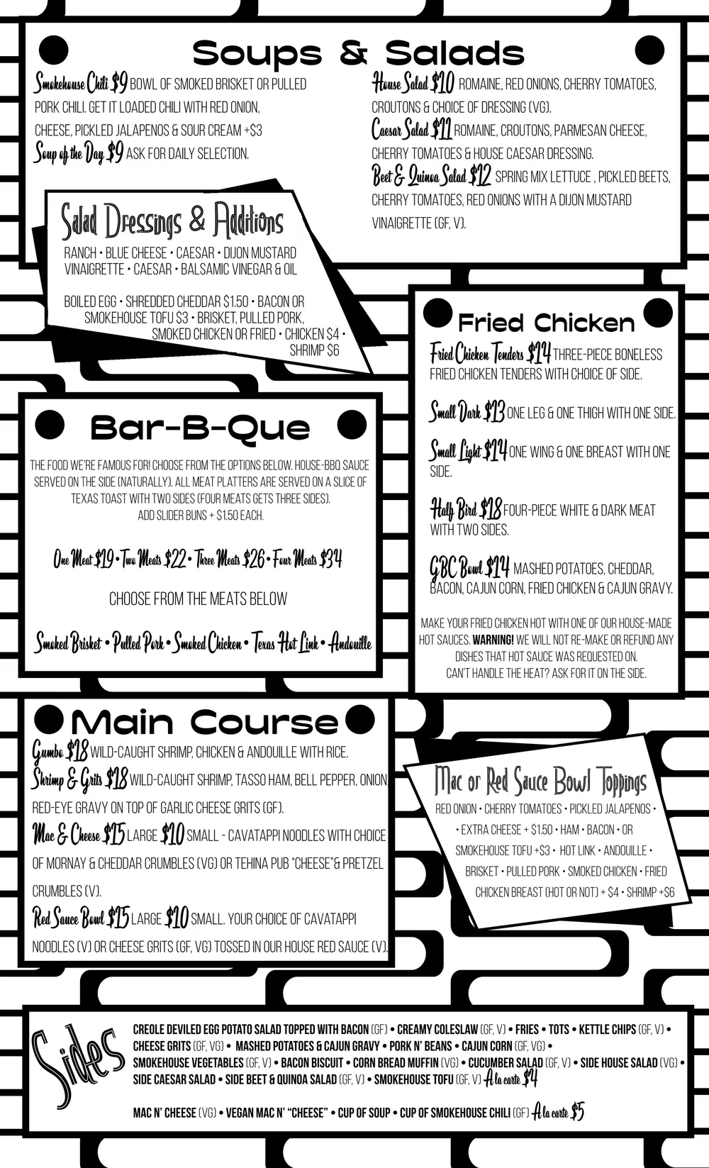 Full Menu — Greenbush Brewing Co.