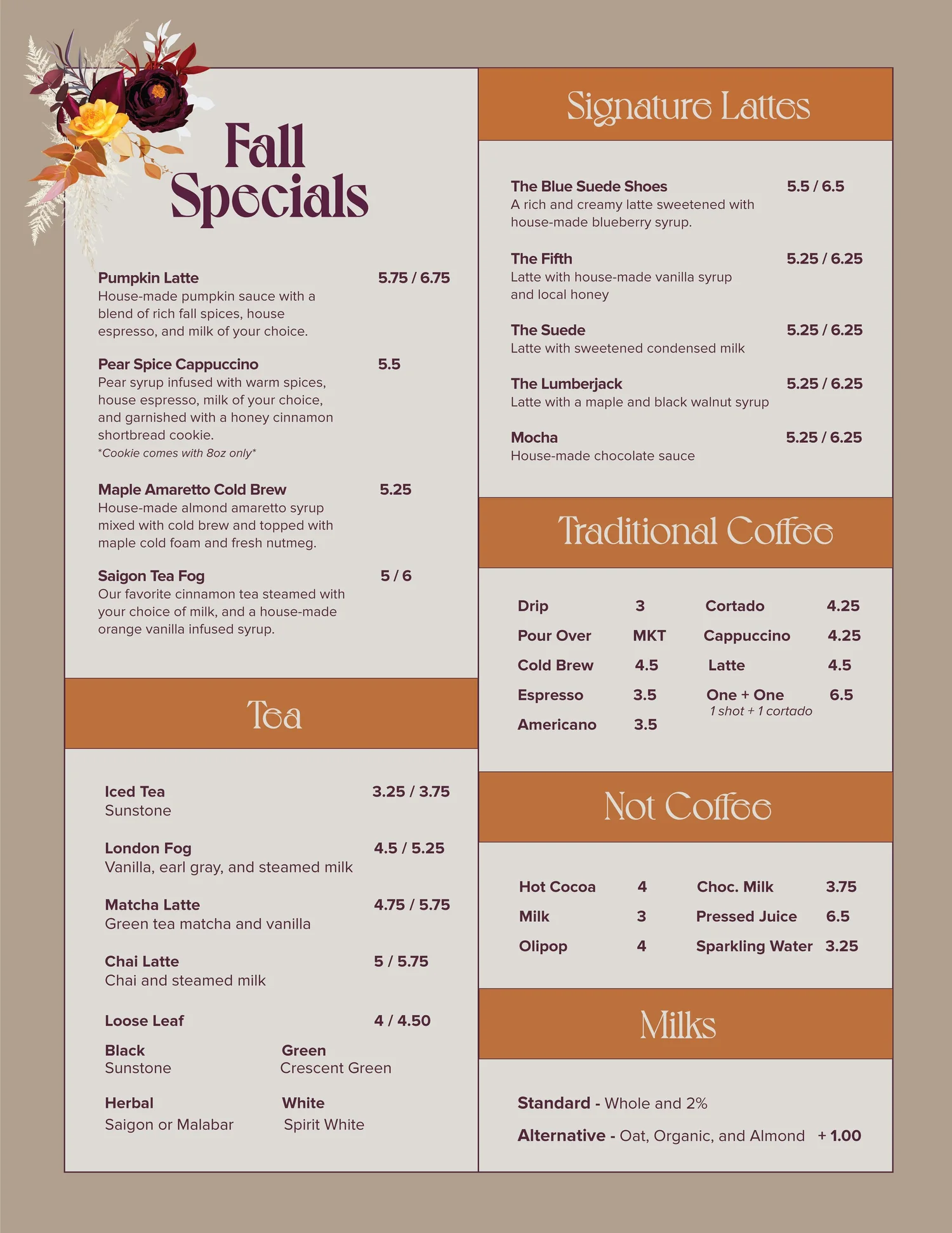 Menu — Edison Coffee Co.