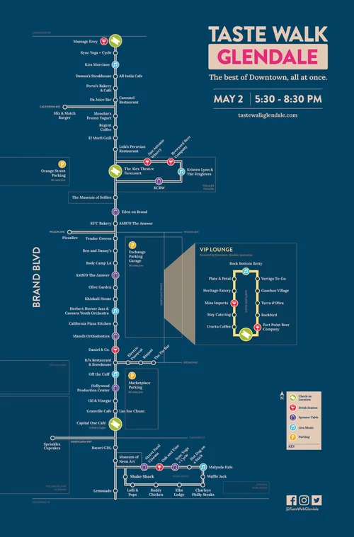 2018 MAP — Taste Walk Glendale