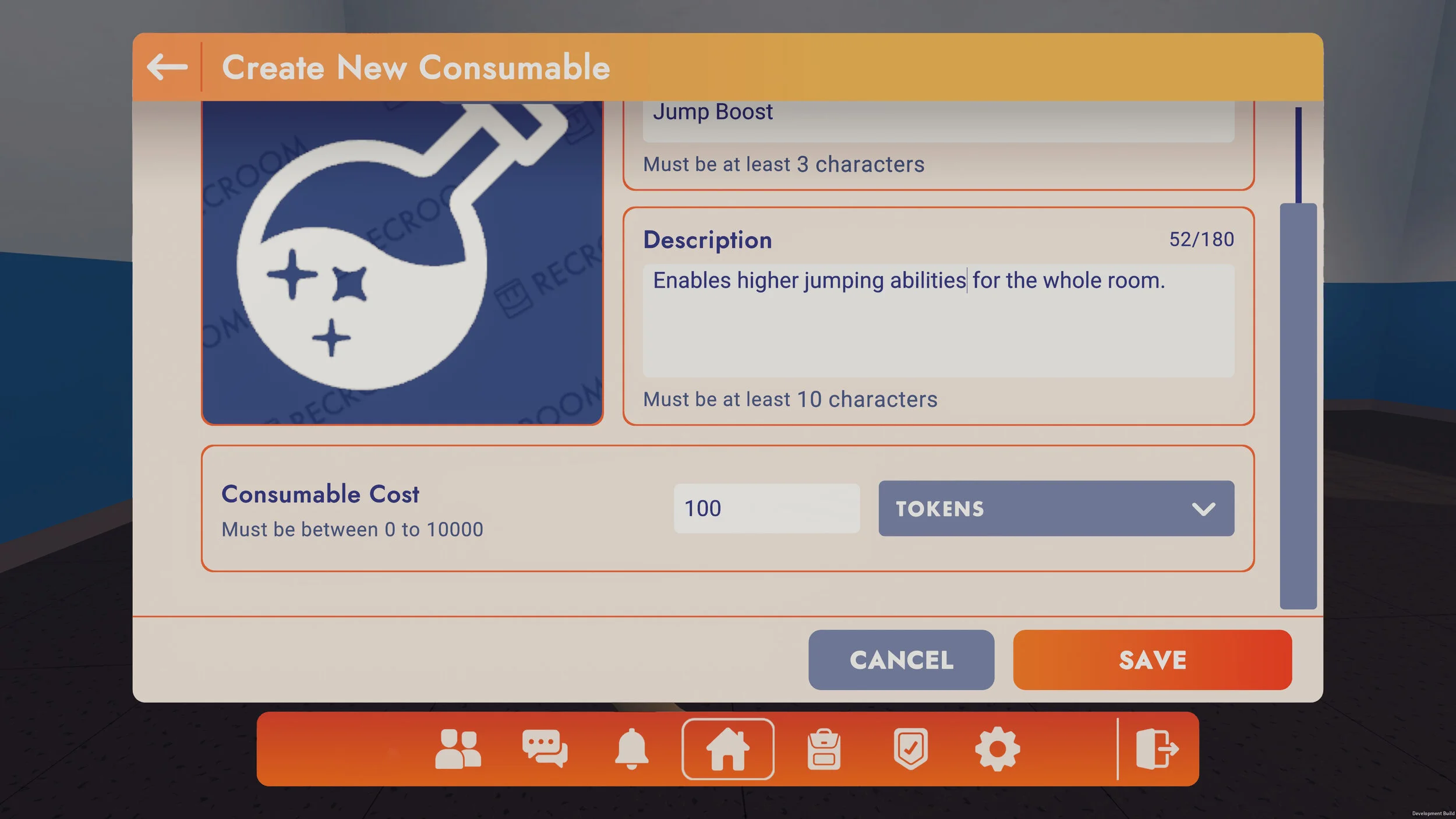 Room Consumables — Rec Room