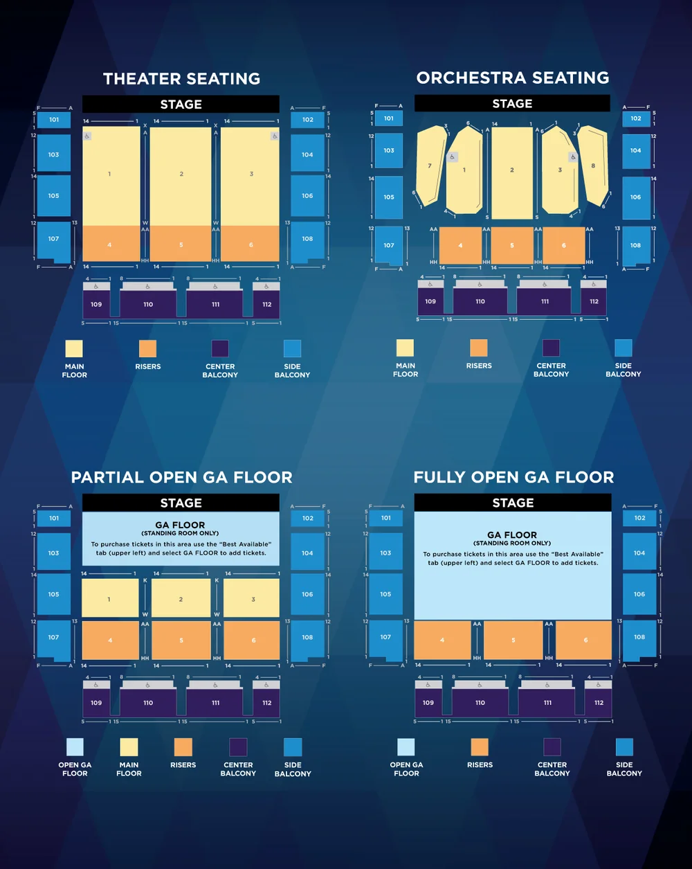Seating Map — Redding Civic Auditorium