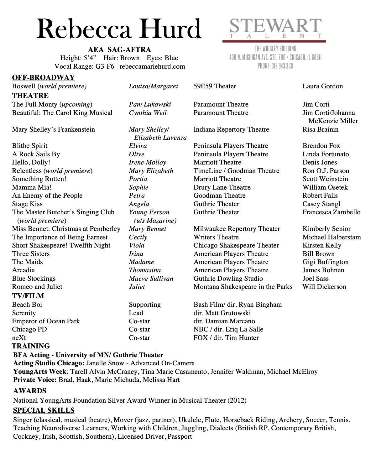 Resume — Rebecca Hurd