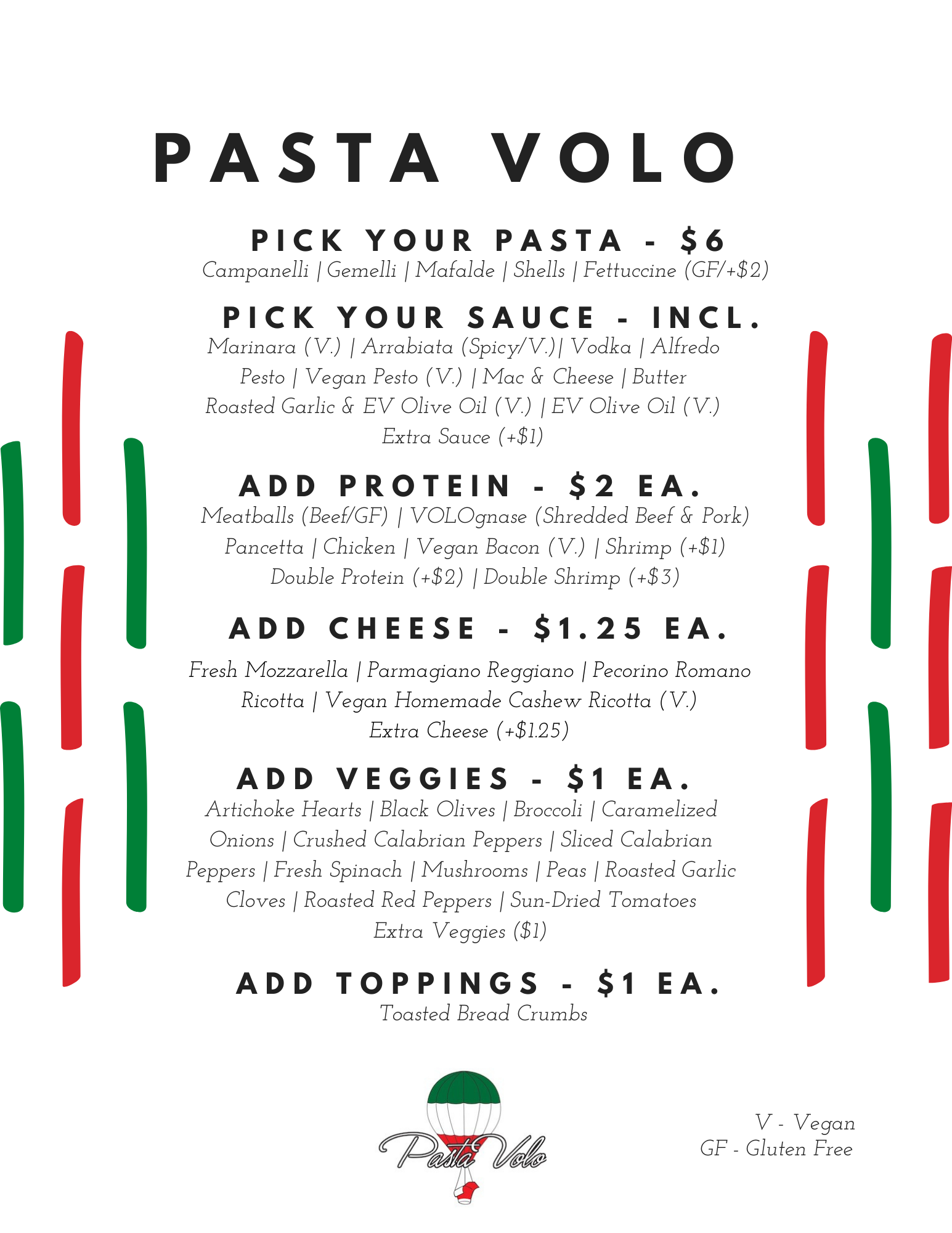 Pasta Volo — Pasta Volo Menu, Order Ahead, Contact Us, About Us ...